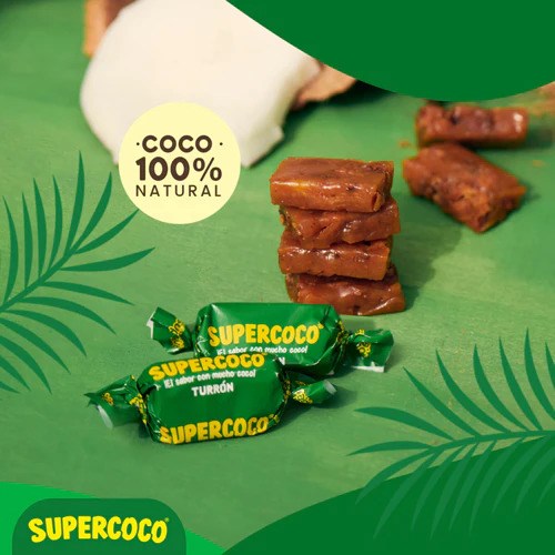 Supercoco Turron Toasted Coco candy each – US2U Johnsonville