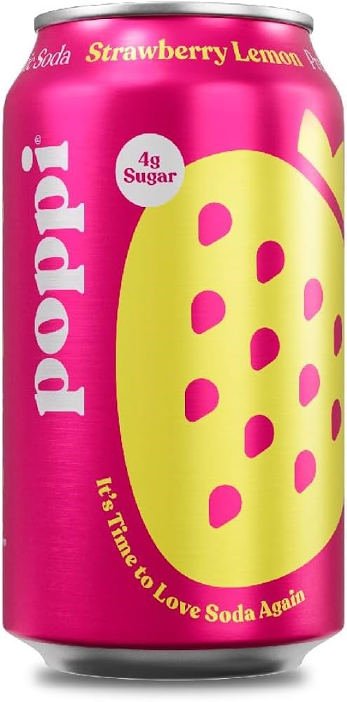 Poppi Prebiotic Soda Strawberry Lemon 12floz/355ml – US2U Johnsonville