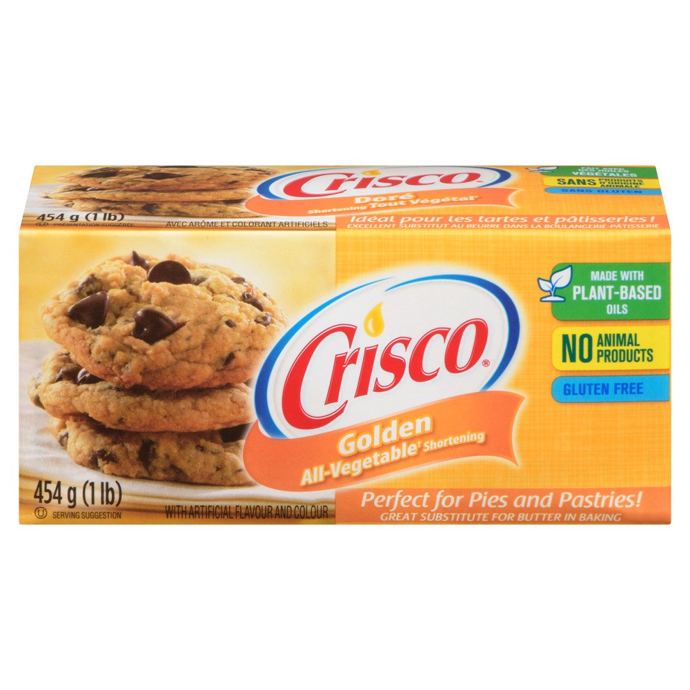 Crisco Golden All Vegetable shortening block 16oz/454g – US2U Johnsonville