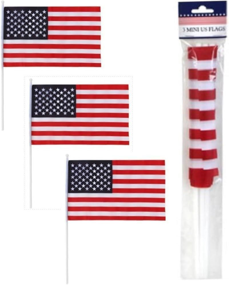 Mini American Flags 3 Pack – US2U Johnsonville
