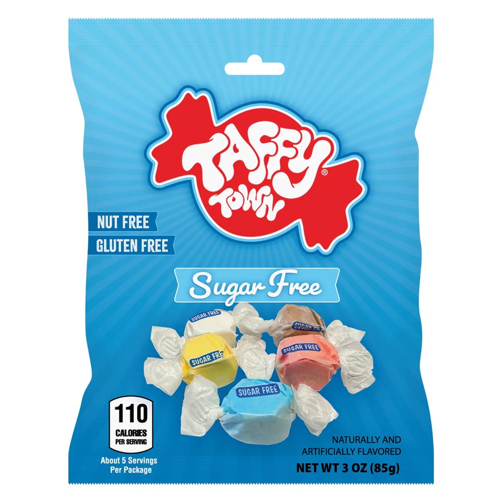 Taffy Town Salt Water Taffy Sugar Free Assorted Flavours 3.5oz/99g ...