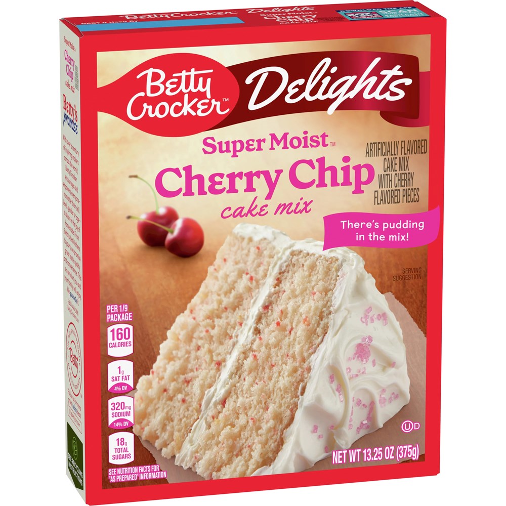 Betty Crocker Cake Mix Delights Cherry Chip 13.25oz/375g – US2U ...