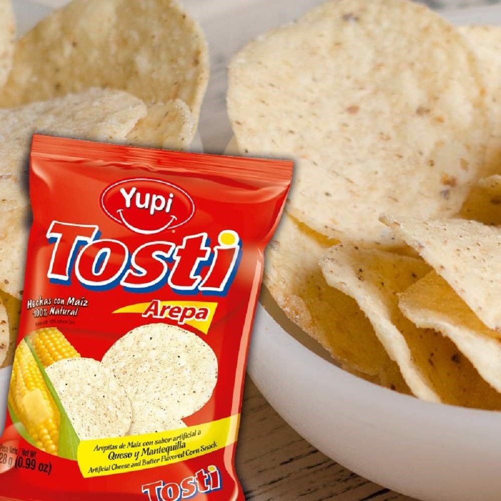 Tosti Arepa Queso y Mantequilla chips 28g – US2U Johnsonville